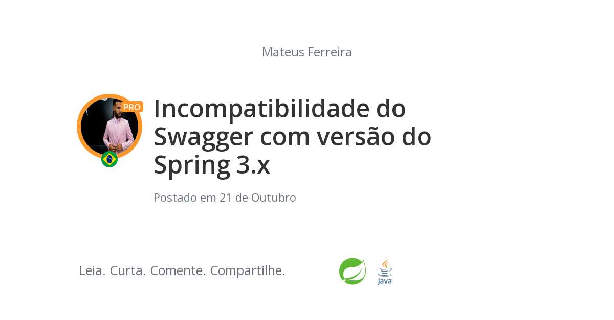 Incompatibilidade do Swagger com versão do Spring 3.x