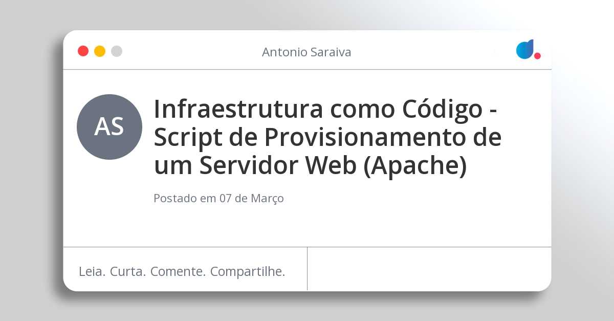 Infraestrutura como Código - Script de Provisionamento de um Servidor ...