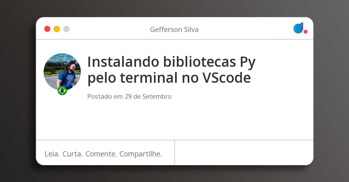 Instalando bibliotecas Py pelo terminal no VScode