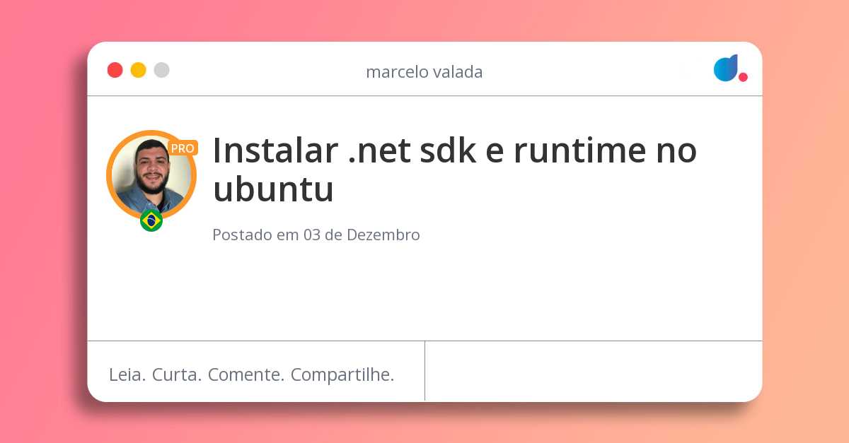 Instalar .net sdk e runtime no ubuntu