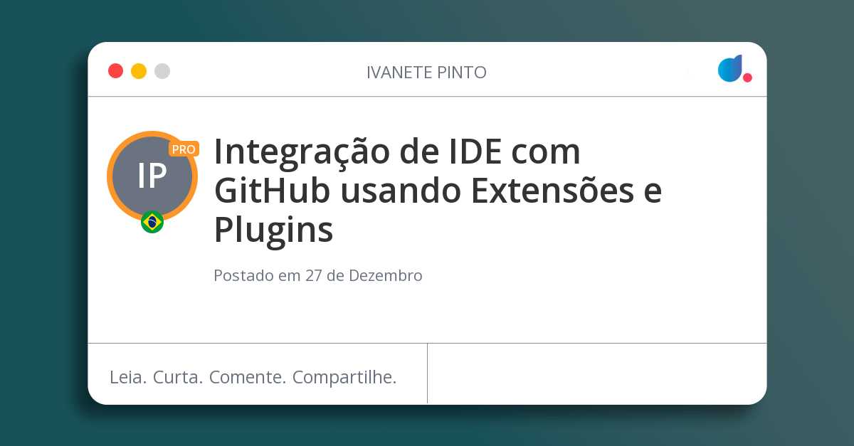 Integração de IDE com GitHub usando Extensões e Plugins
