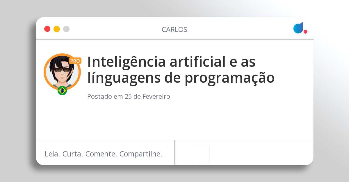 Inteligência artificial e as línguagens de programação