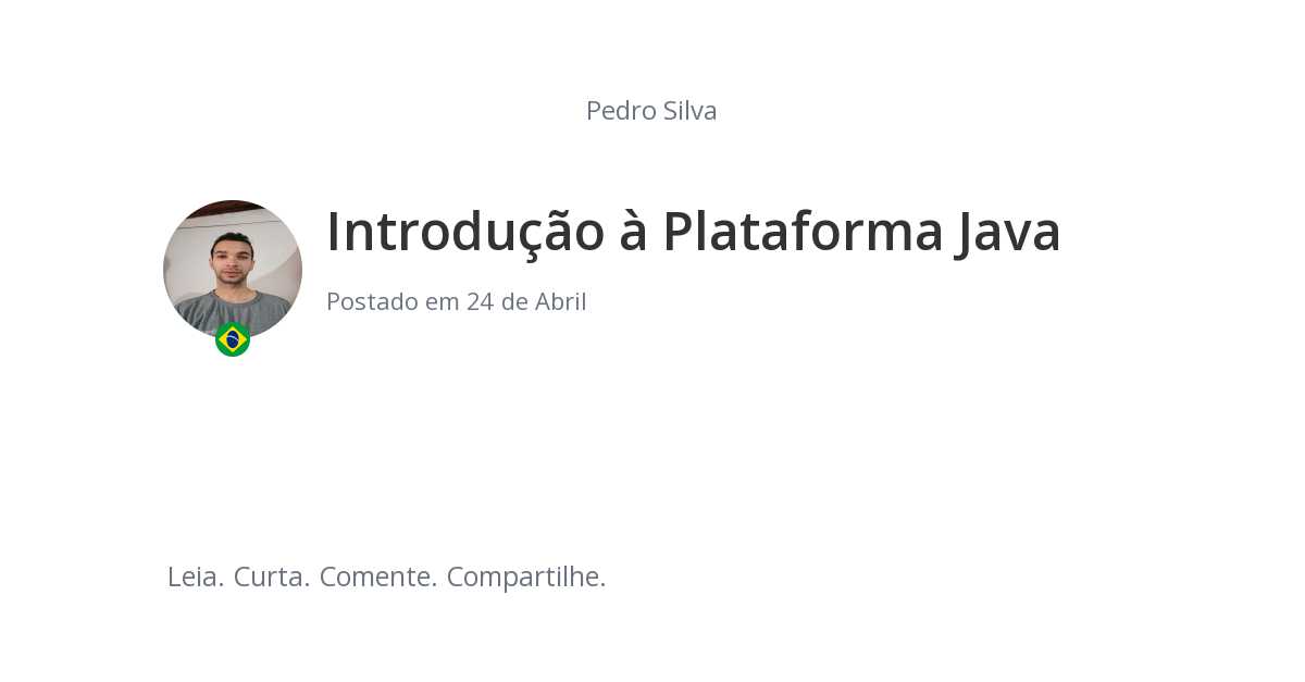 Introdução à Plataforma Java