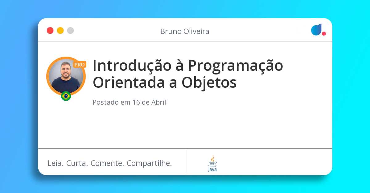 Introdução à Programação Orientada a Objetos