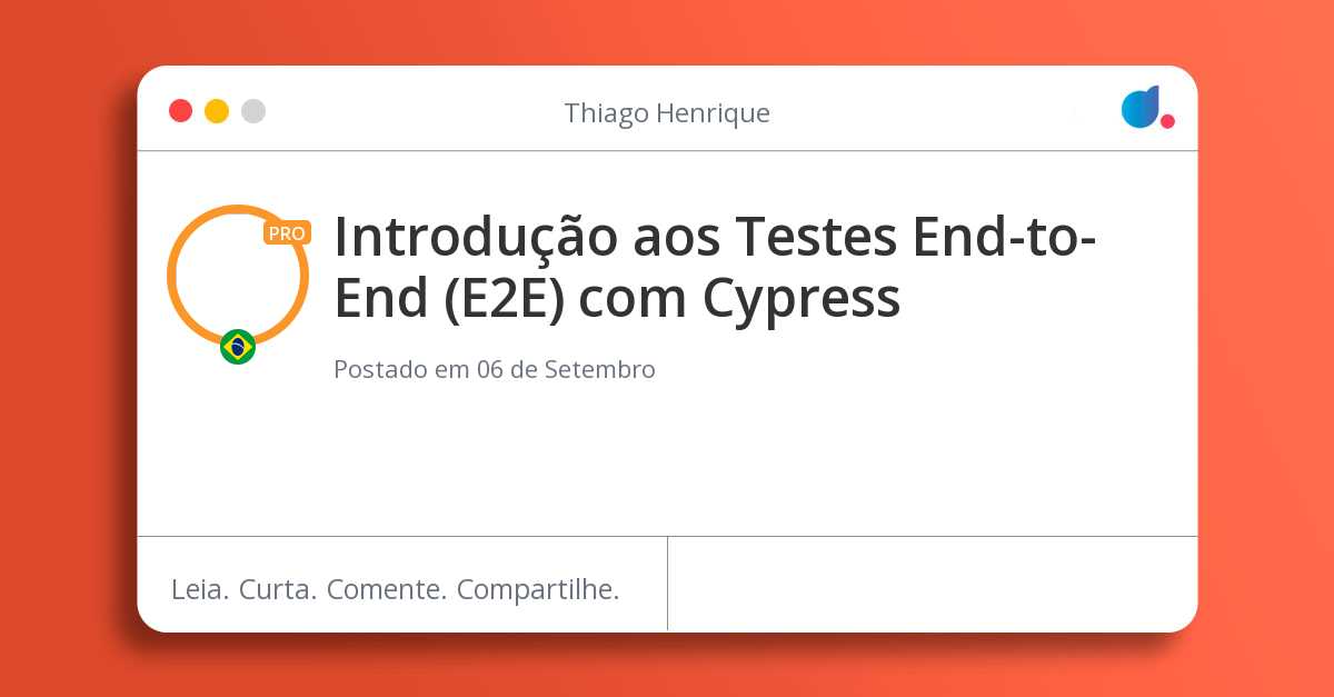Introdução aos Testes End-to-End (E2E) com Cypress