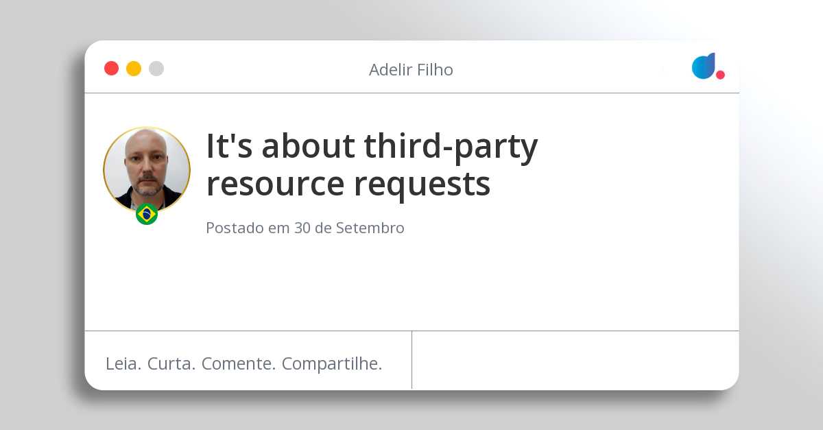 It's about third-party resource requests