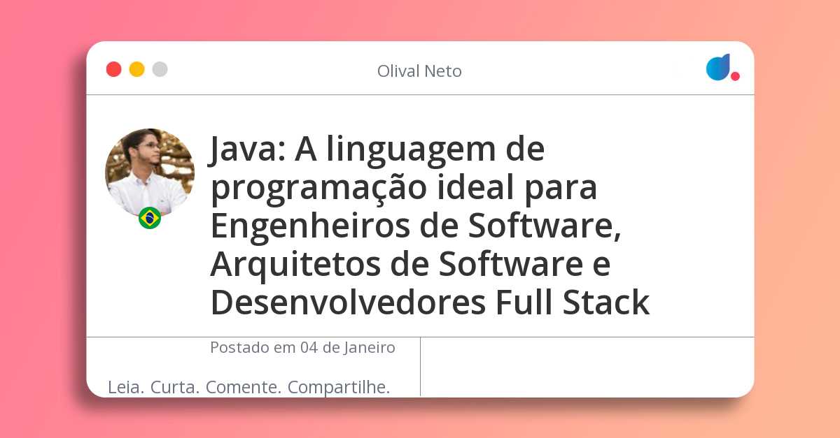Java: A linguagem de programação ideal para Engenheiros de Software ...