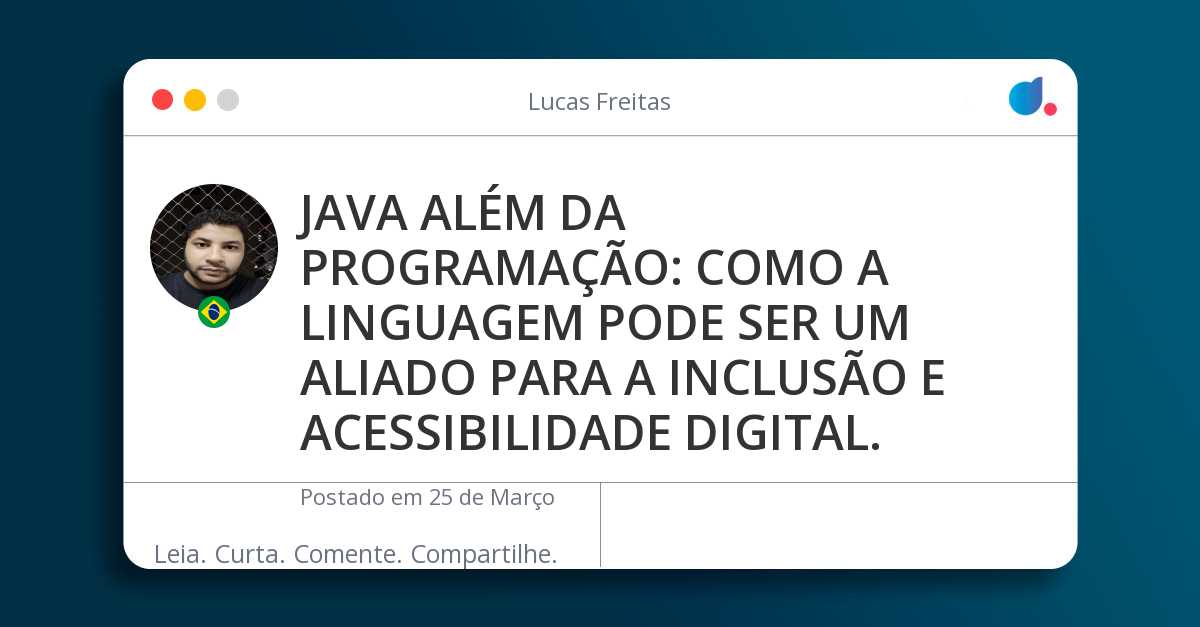 JAVA ALÉM DA PROGRAMAÇÃO: COMO A LINGUAGEM PODE SER UM ALIADO PARA A ...