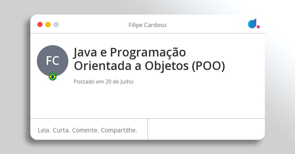 Java E Programação Orientada A Objetos Poo 9594