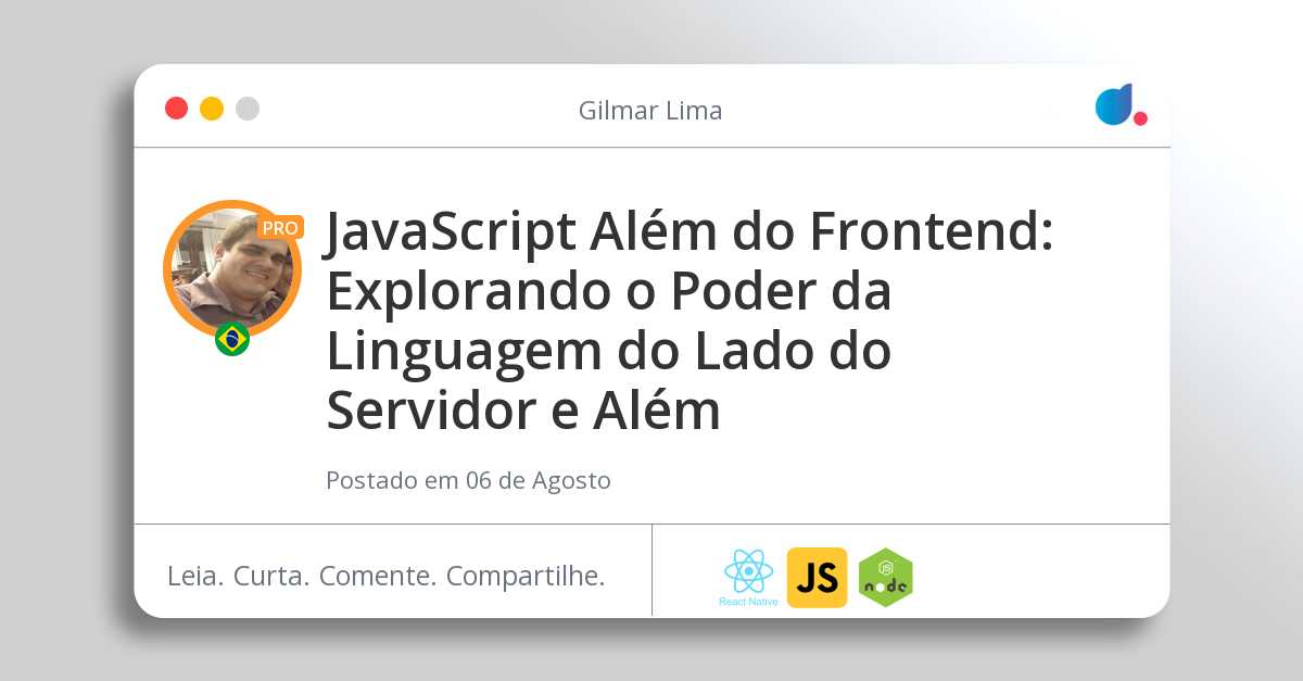 JavaScript Além do Frontend: Explorando o Poder da Linguagem do Lado do ...