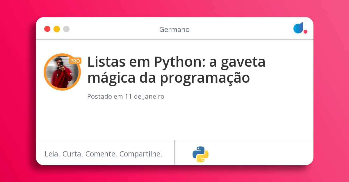 Listas em Python: a gaveta mágica da programação