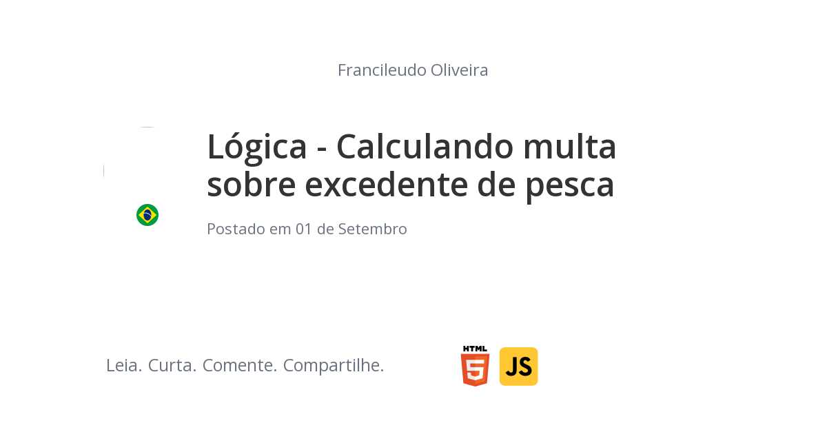 Lógica - Calculando multa sobre excedente de pesca