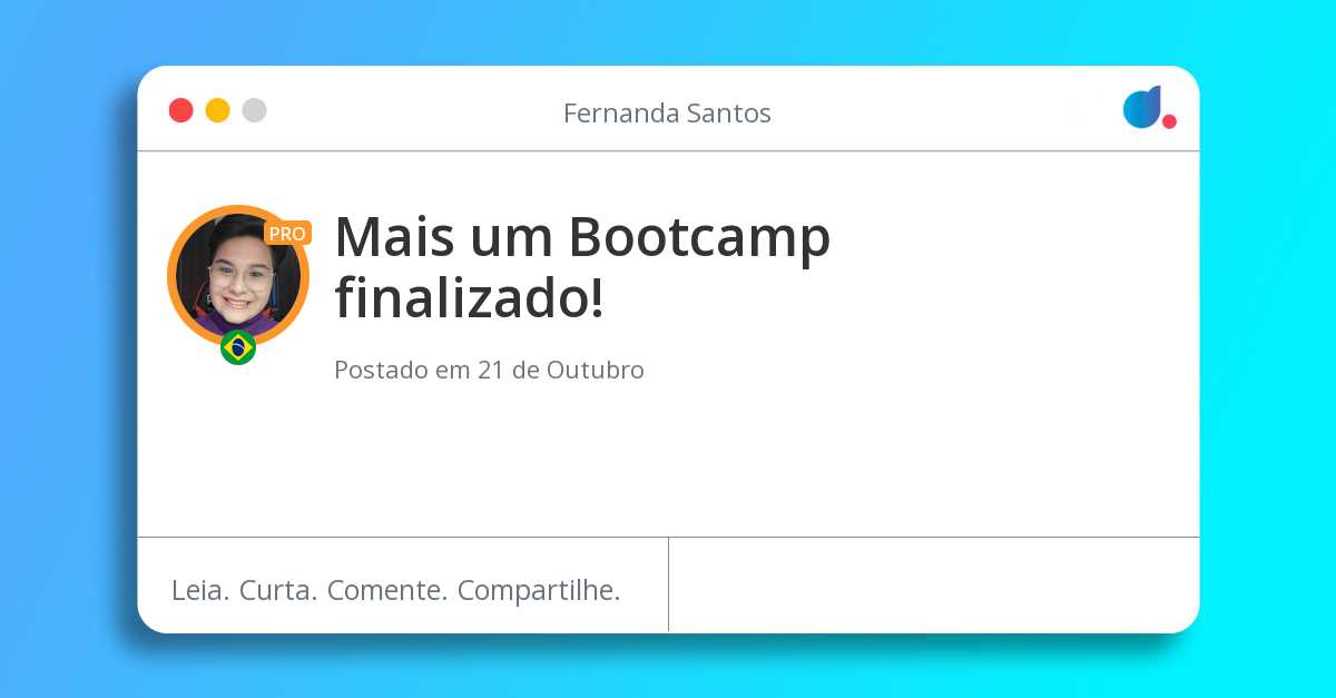 Mais um Bootcamp finalizado!