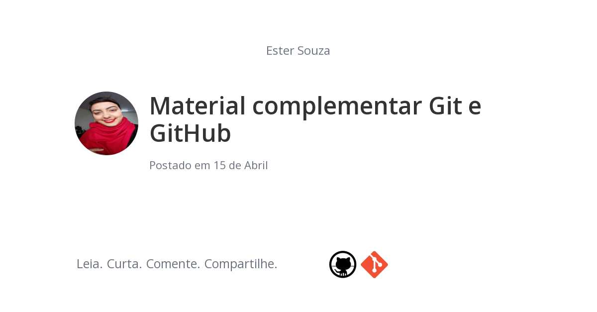 Material complementar Git e GitHub