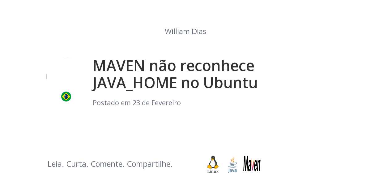 MAVEN não reconhece JAVA_HOME no Ubuntu