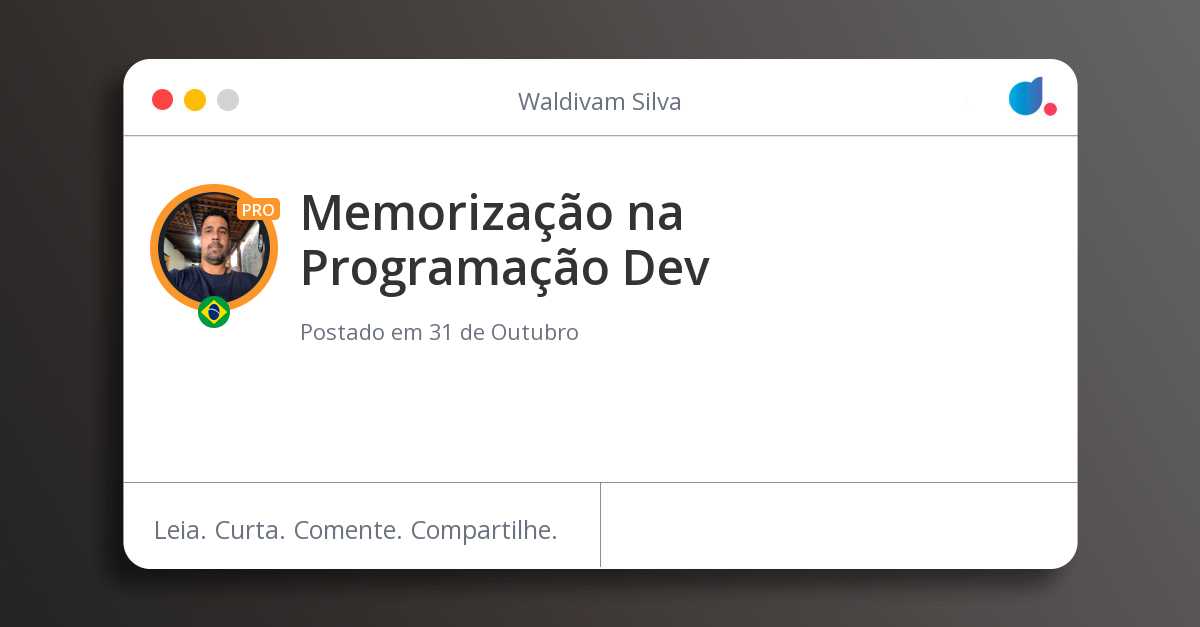 Memorização na Programação Dev