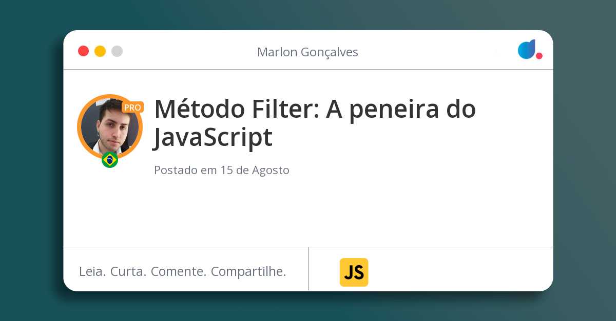 Método Filter: A peneira do JavaScript