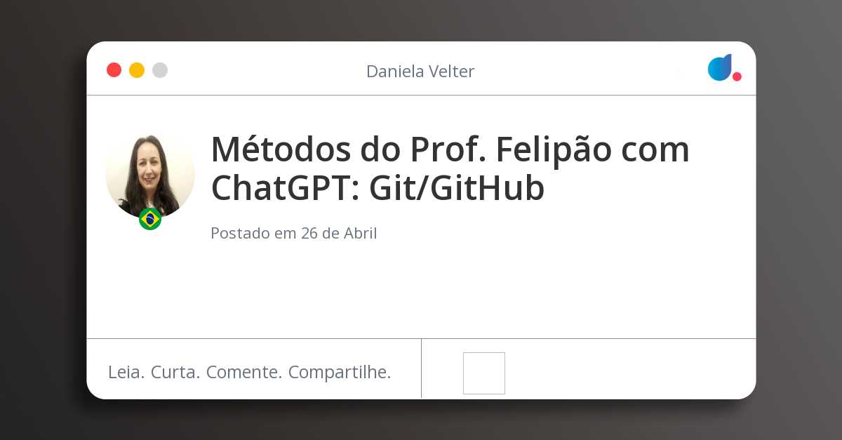 Métodos do Prof. Felipão com ChatGPT: Git/GitHub
