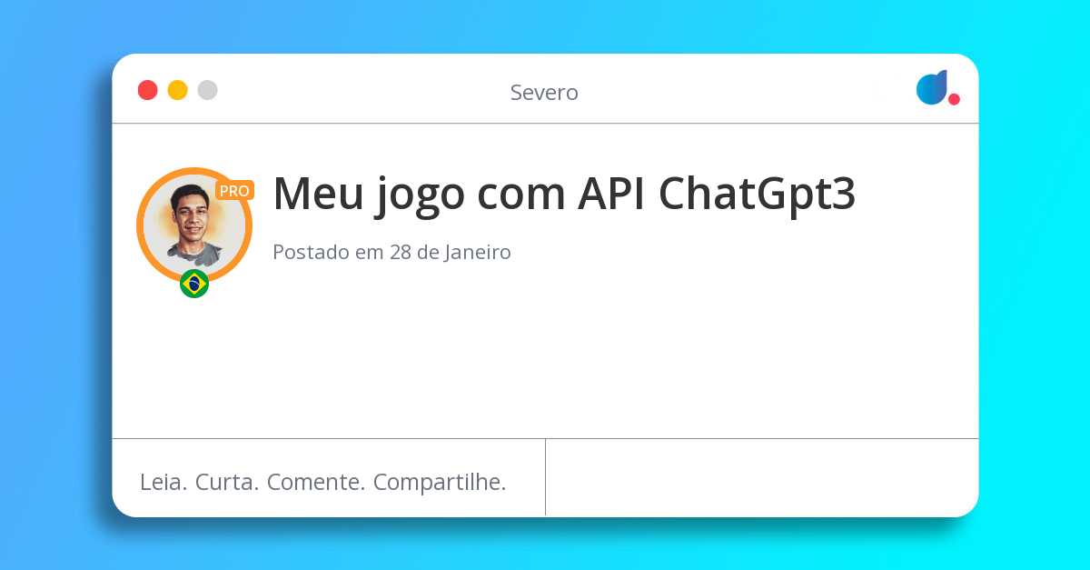 Meu Primerio Jogo Com Api Chatgpt Thierry Severo Javascript Dio 4282