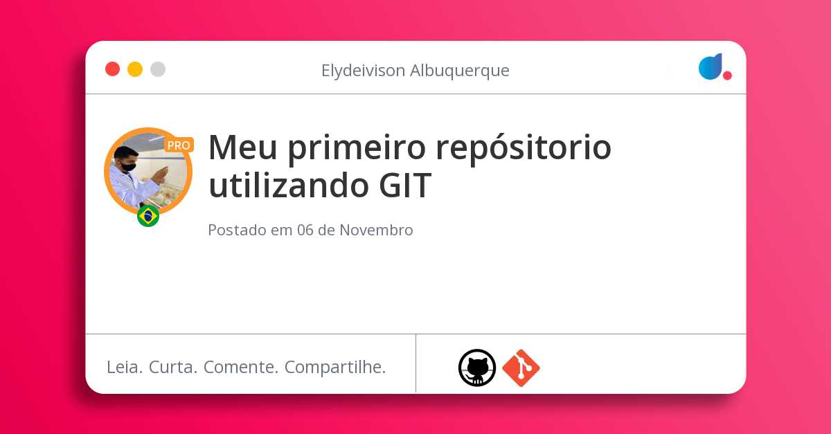 Meu primeiro repósitorio utilizando GIT