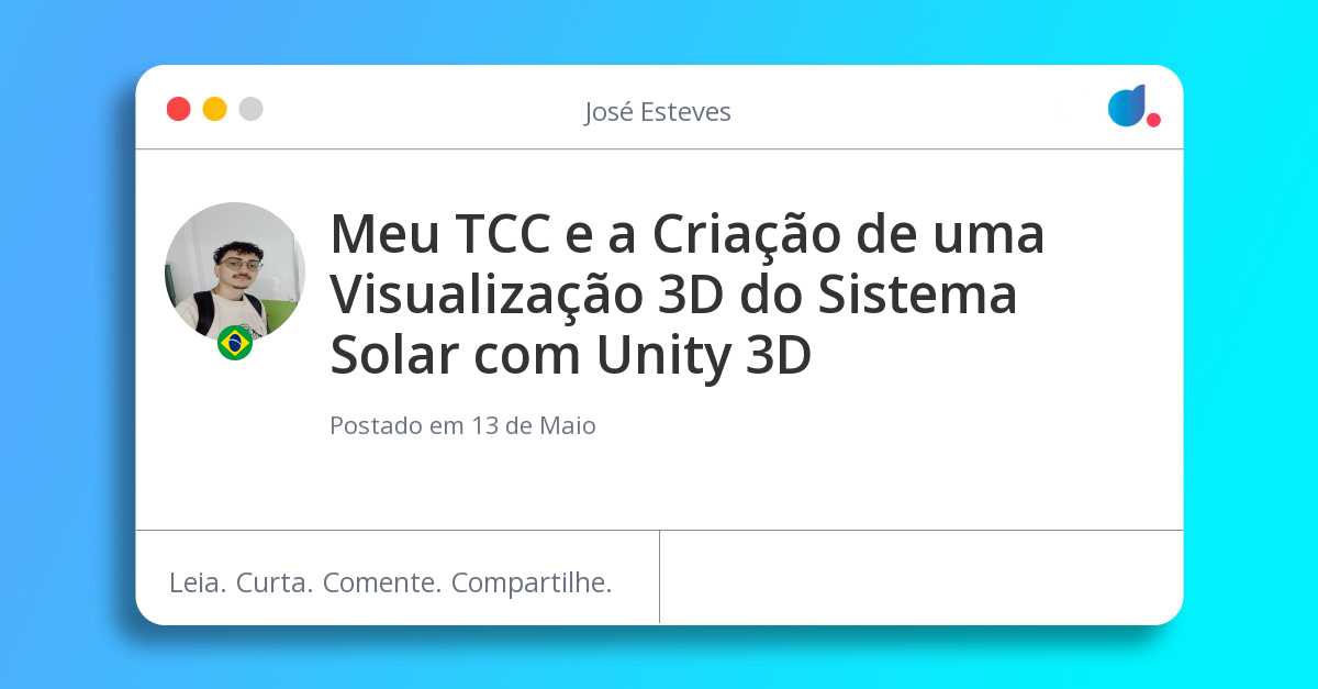 Meu TCC e a Criação de uma Visualização 3D do Sistema Solar com Unity 3D