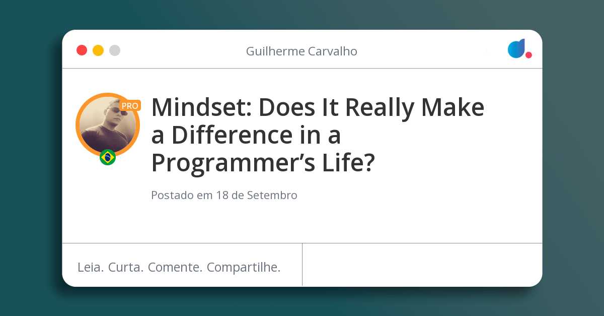 Mindset: Does It Really Make a Difference in a Programmer’s Life?