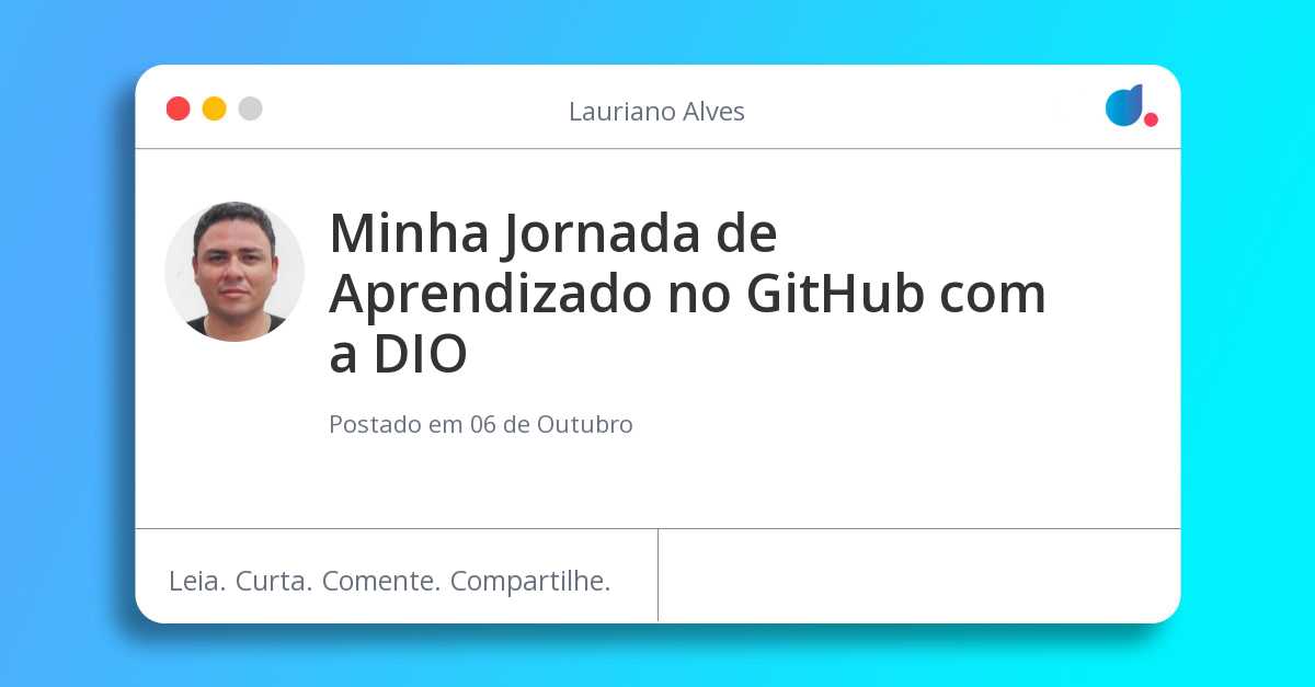 Minha Jornada de Aprendizado no GitHub com a DIO
