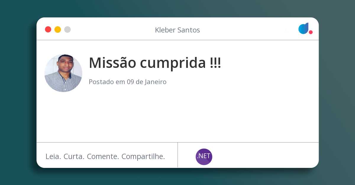 Missão cumprida