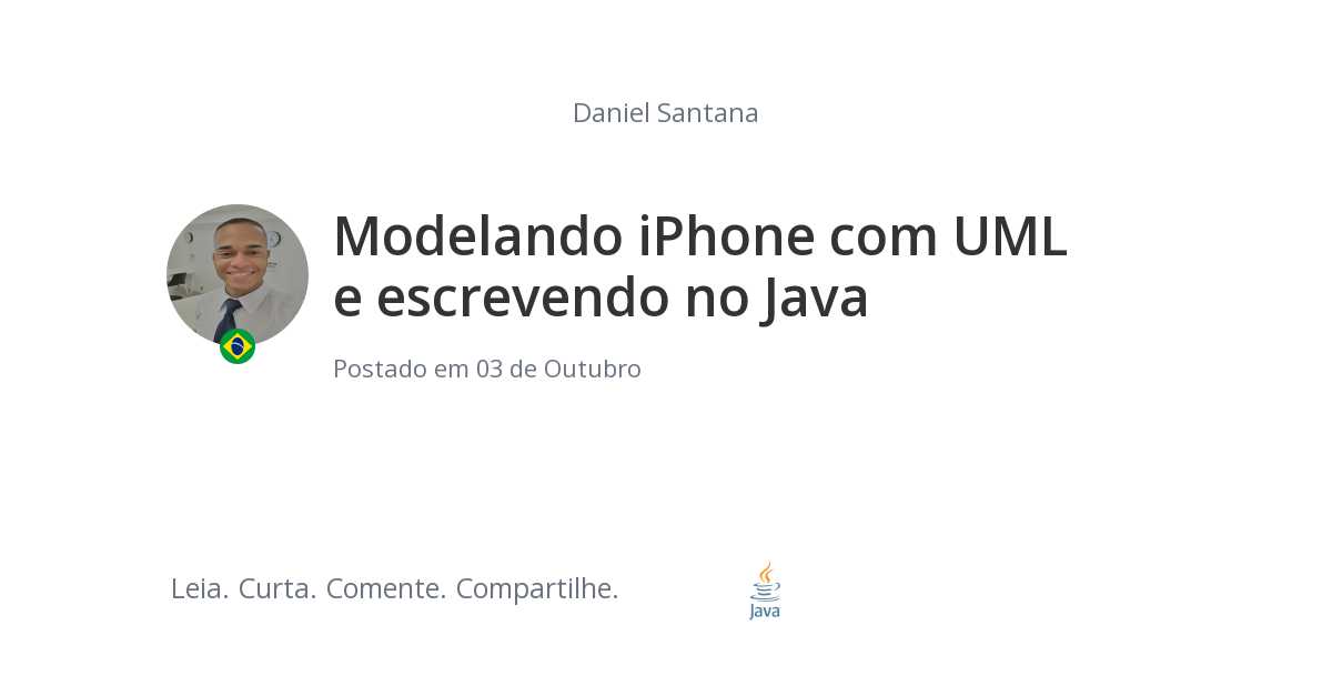Modelando iPhone com UML e escrevendo no Java