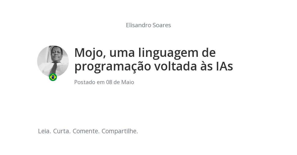 Mojo, uma linguagem de programação voltada às IAs