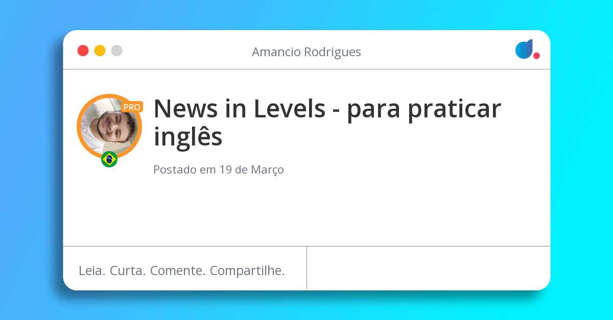 News in Levels - para praticar inglês