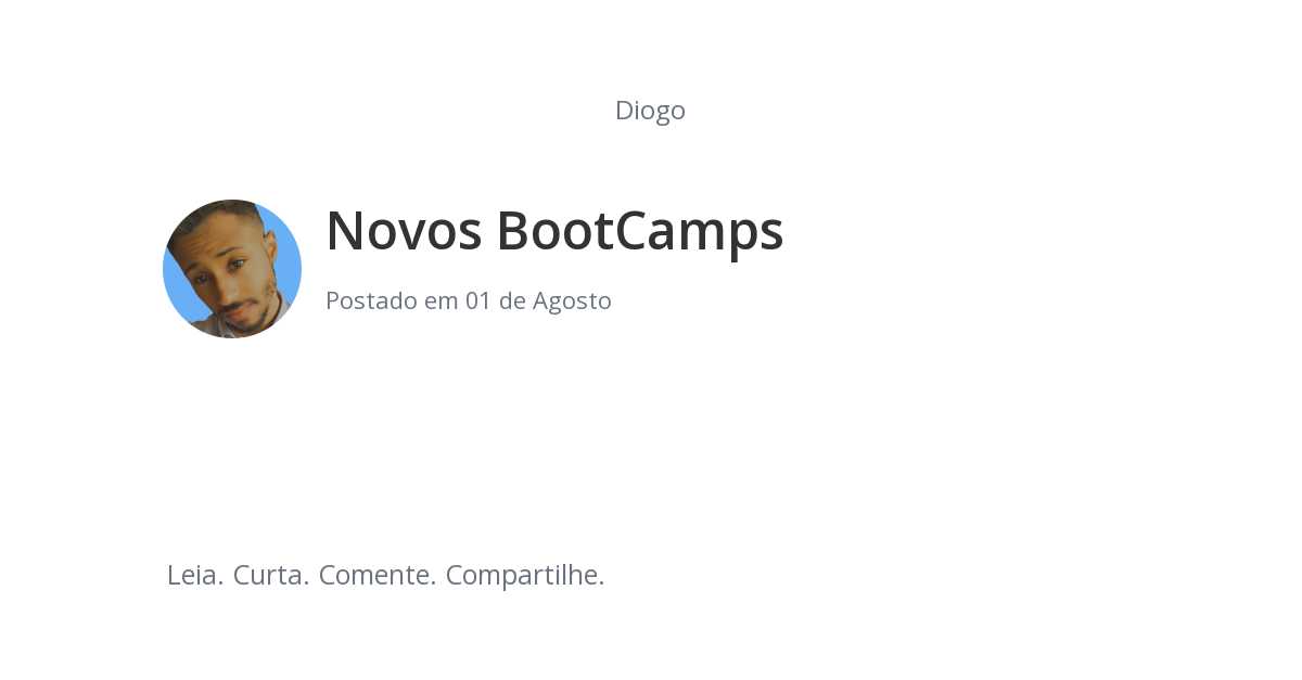 Novos BootCamps