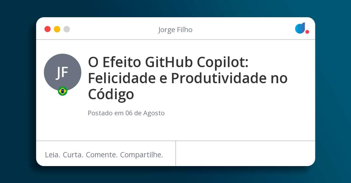 O Efeito GitHub Copilot: Felicidade e Produtividade no Código