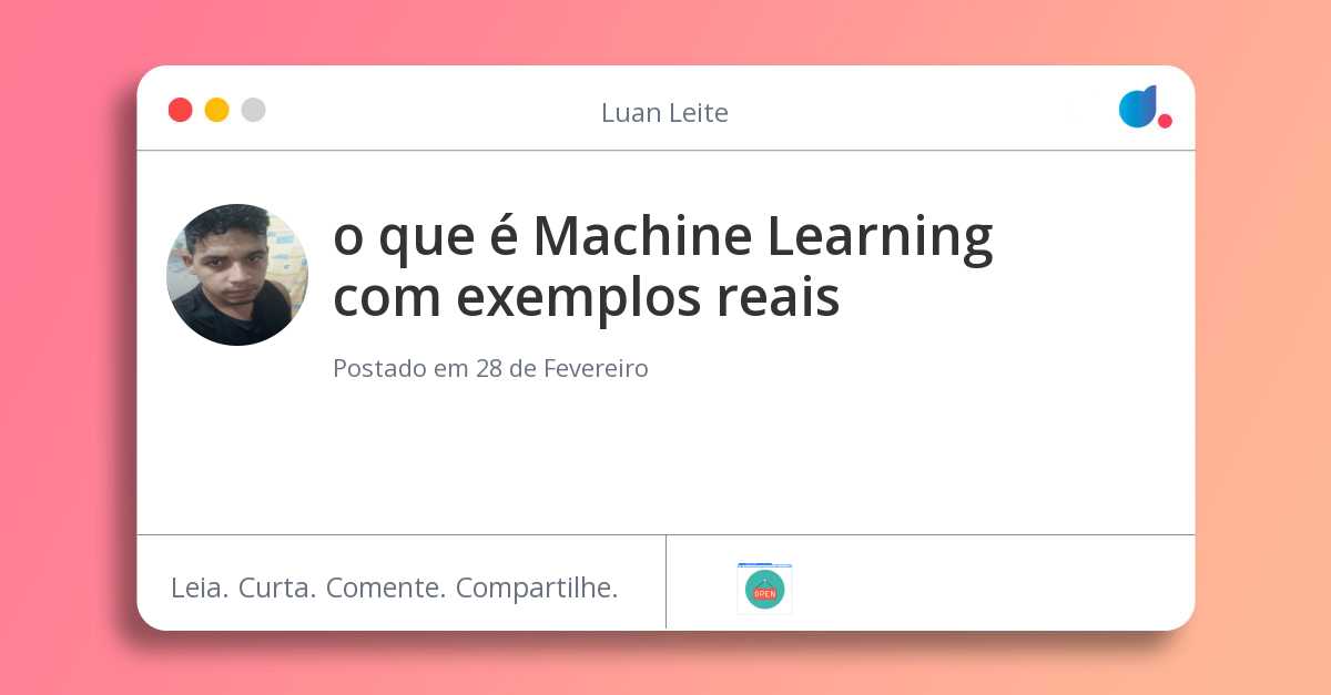 o que é Machine Learning