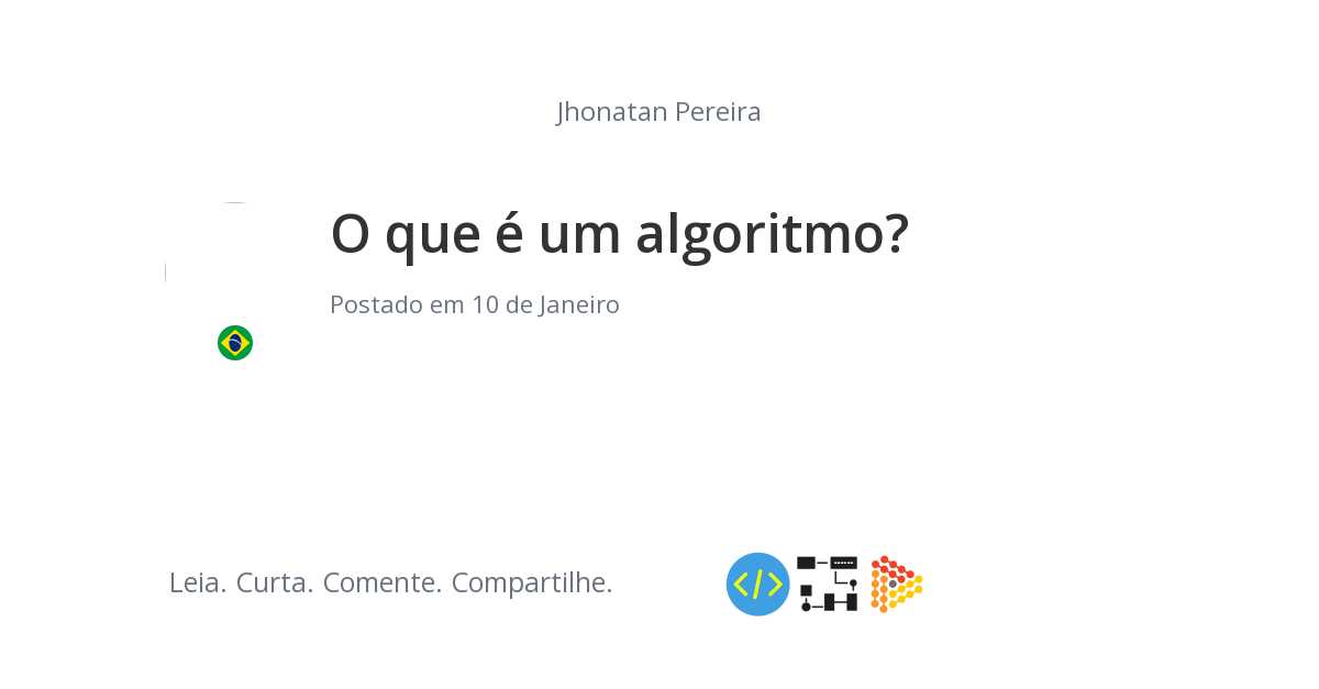 O que é um algoritmo?