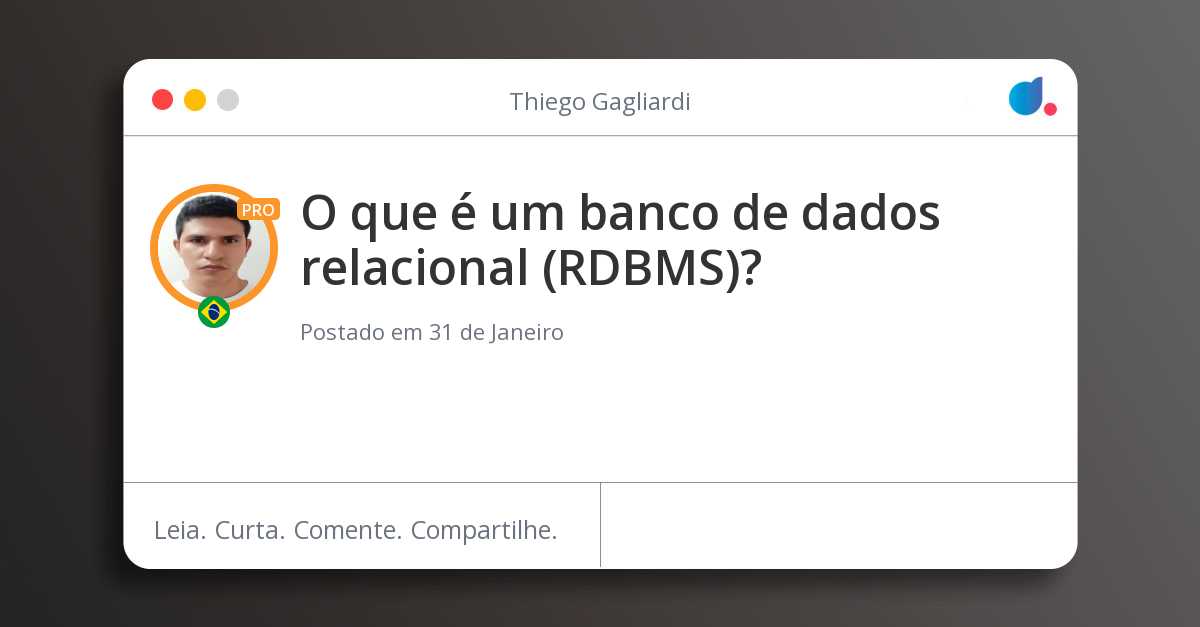 O que é um banco de dados relacional (RDBMS)?