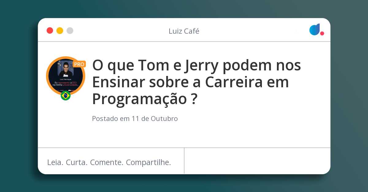 O que Tom e Jerry podem nos Ensinar sobre a Carreira em Programação