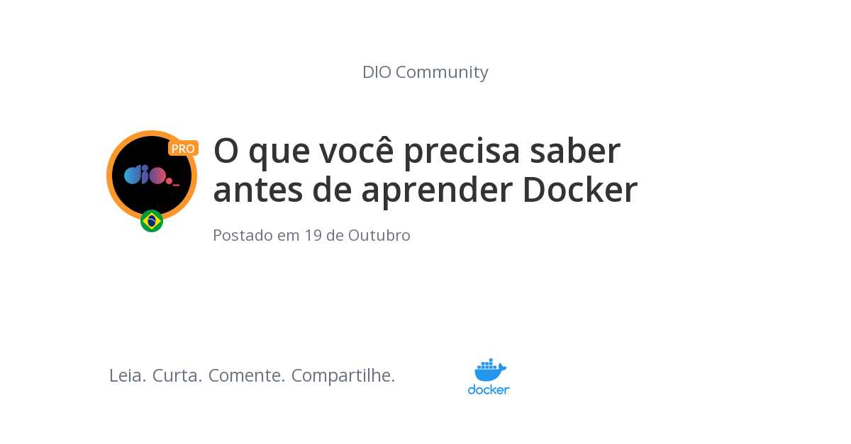 O que você precisa saber antes de aprender Docker