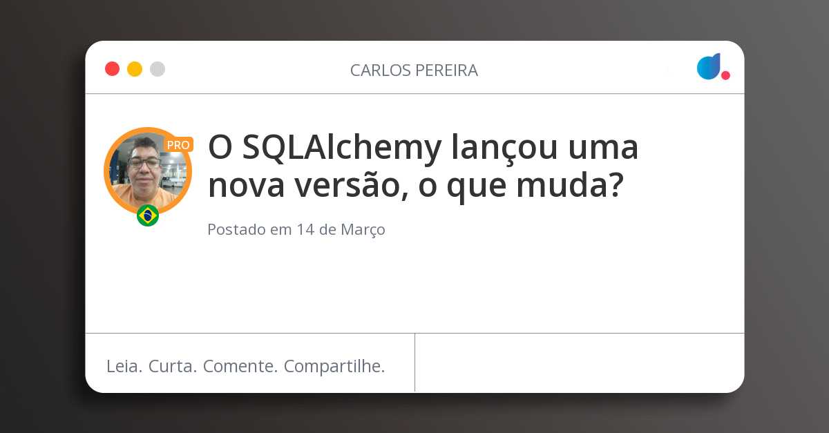 O SQLAlchemy lançou uma nova versão, o que muda?