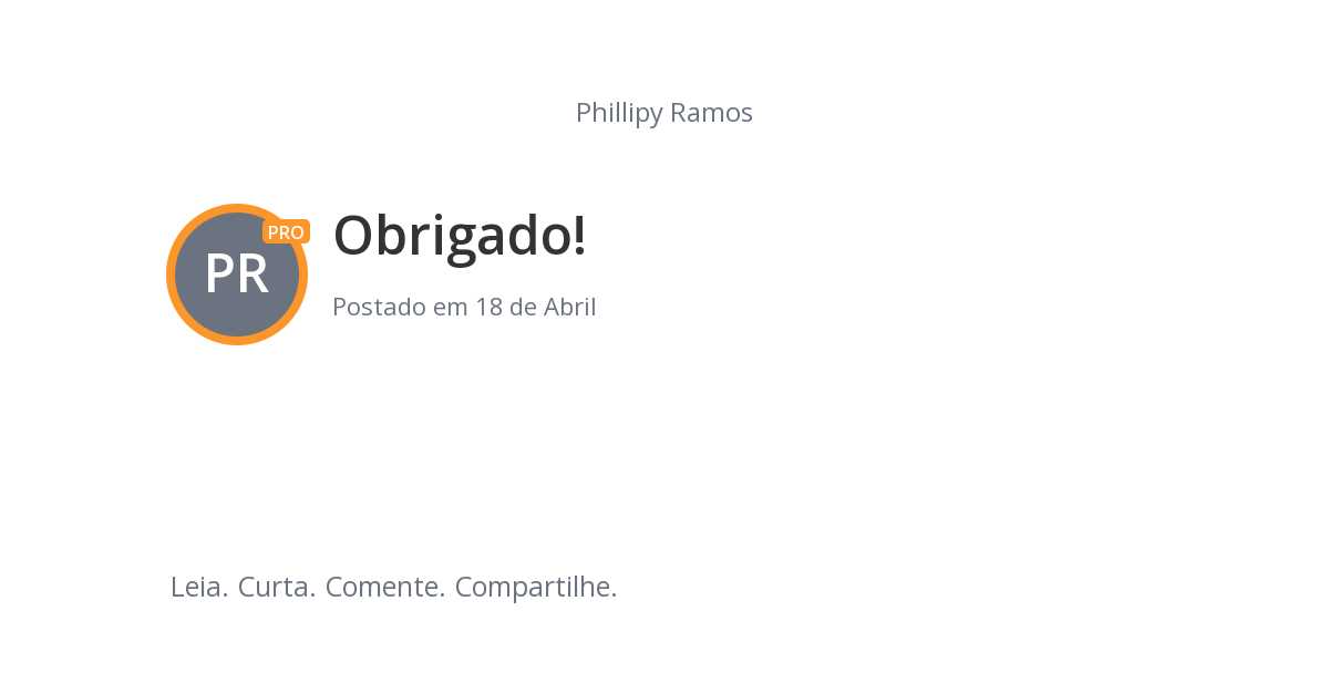 Obrigado!