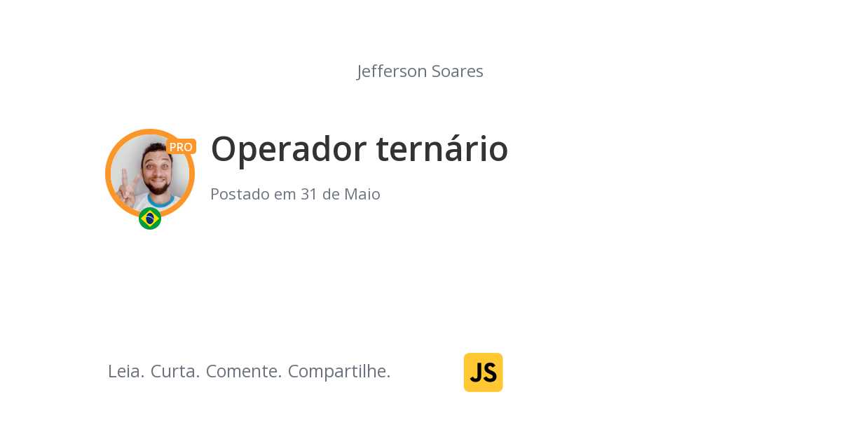 Operador ternário