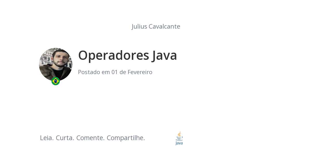 Operadores Java