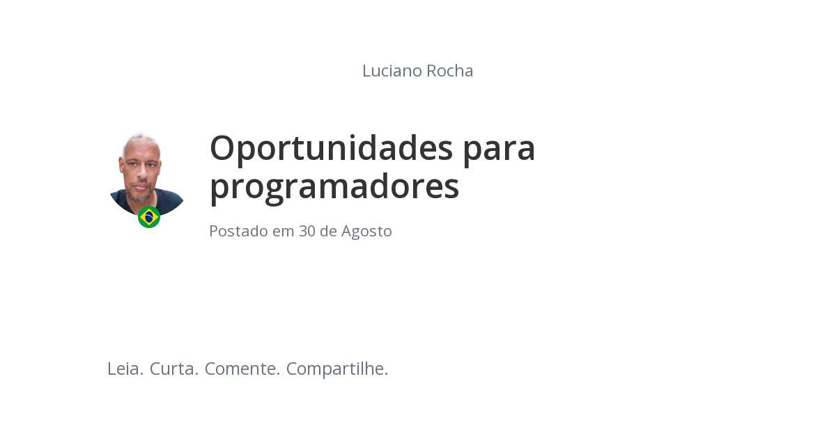 Oportunidades para programadores