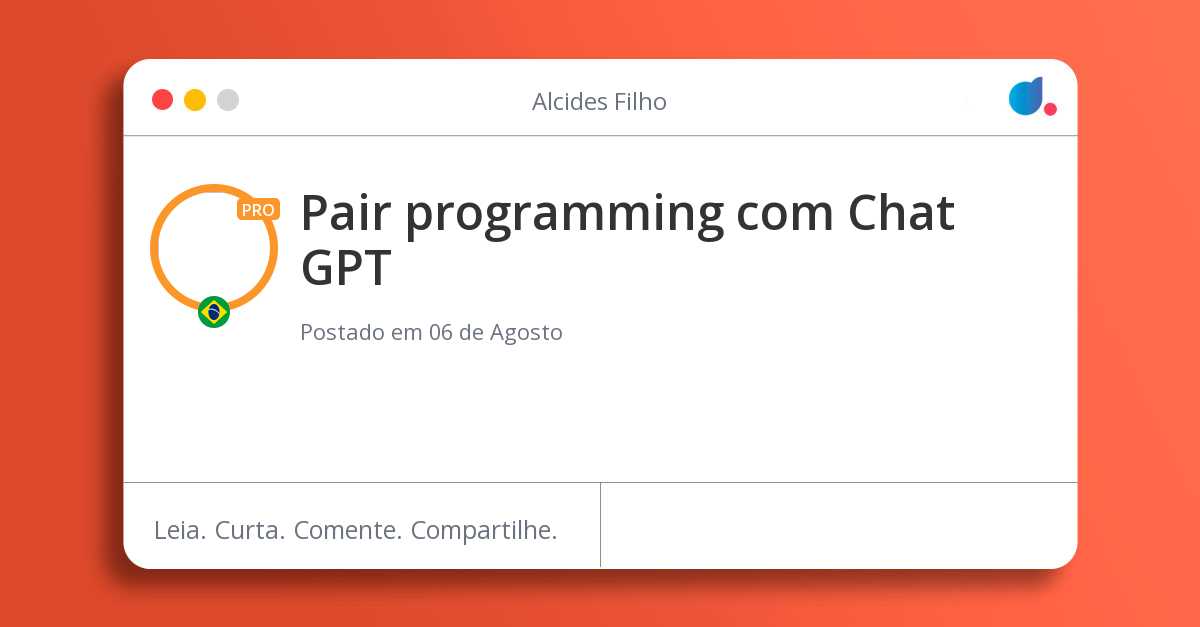 Pair programming com Chat GPT