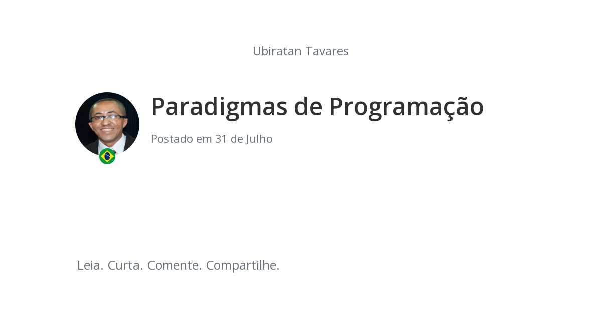 Paradigmas de Programação