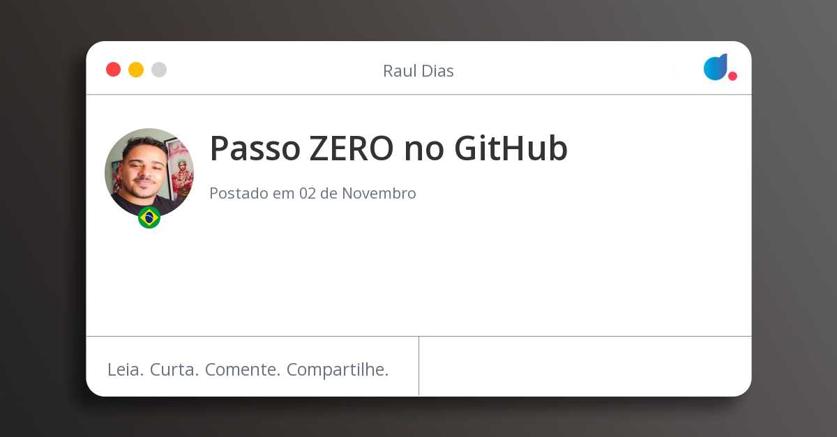 Passo ZERO no GitHub 🚀
