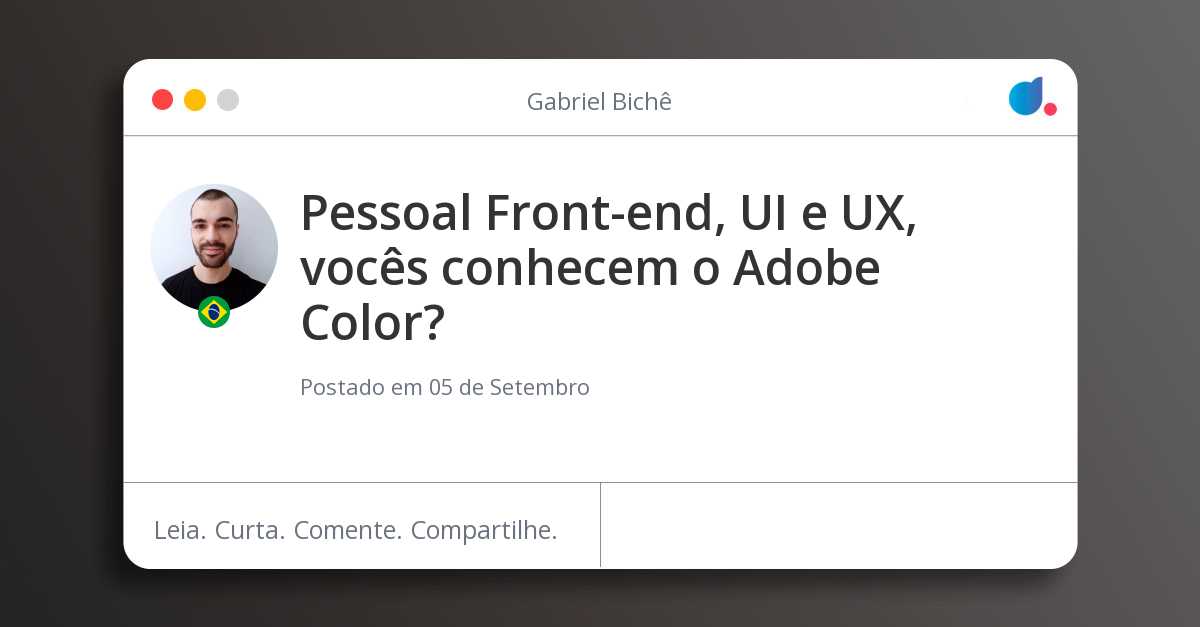 Pessoal Front-end, UI e UX, vocês conhecem o Adobe Color?