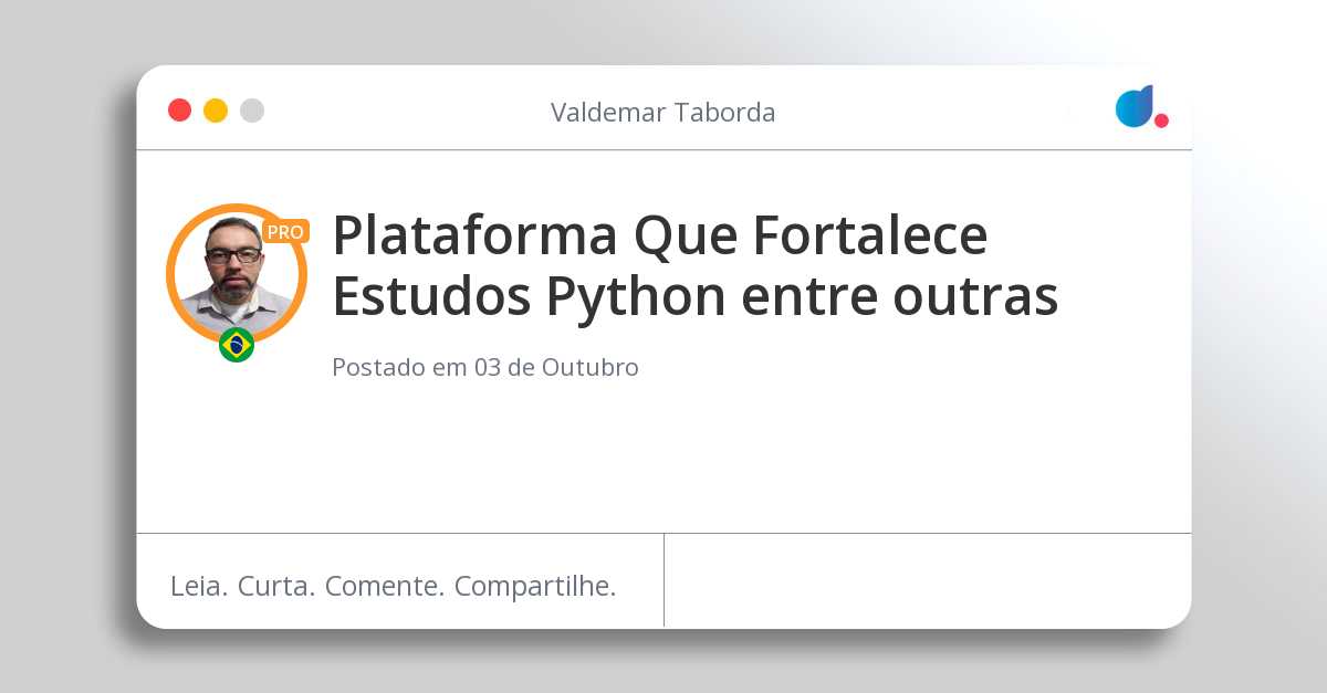 Plataforma Que Fortalece Estudos Python entre outras