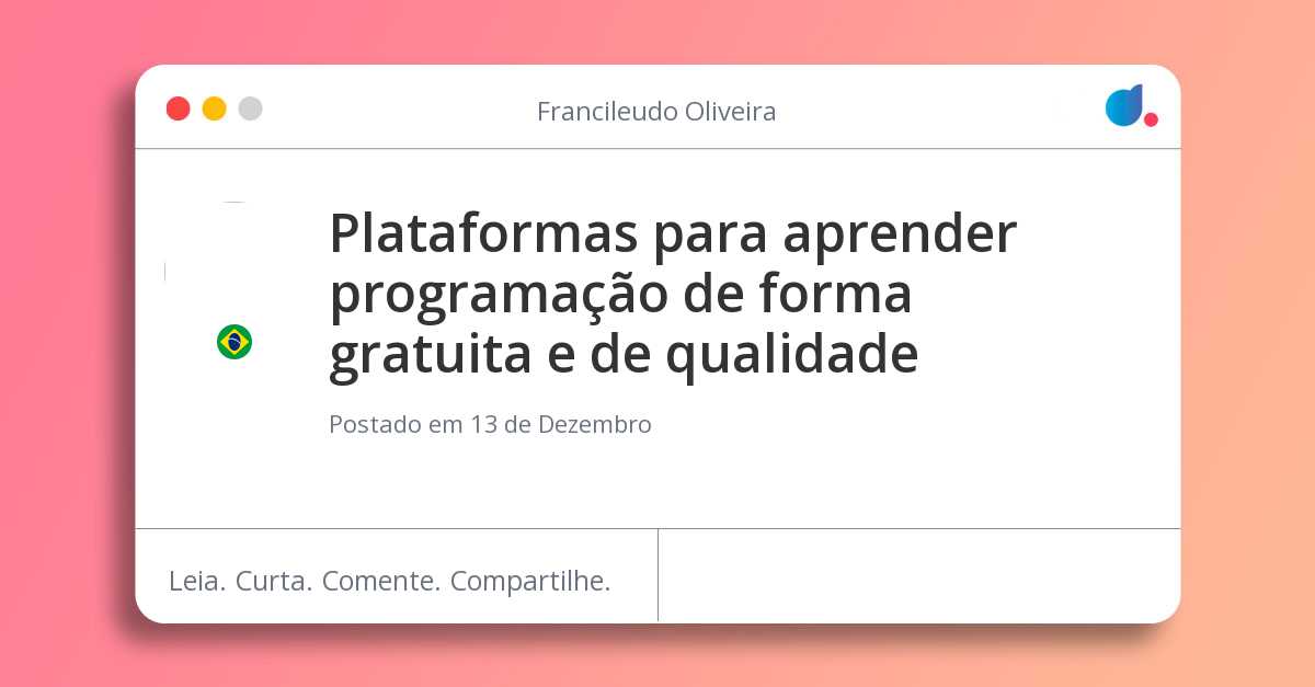 Plataformas para aprender programação de forma gratuita e de qualidade