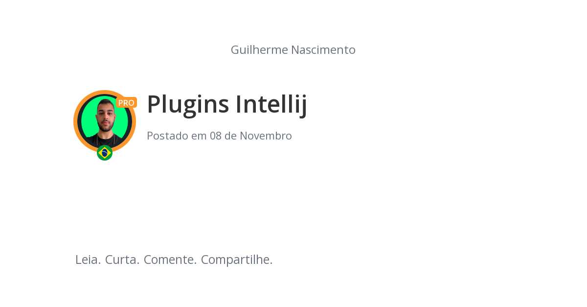 Plugins essenciais para o Intellij